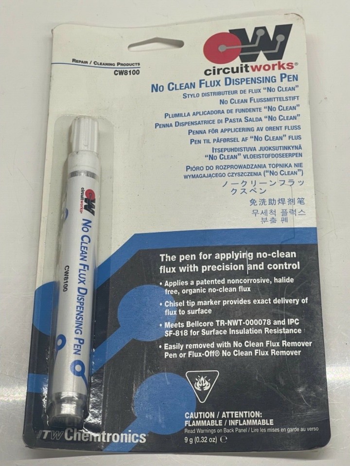 NEW! CHEMTRONICS CIRCUIT WORKS NO CLEAN FLUX DISPENSING PEN, 9-g ...
