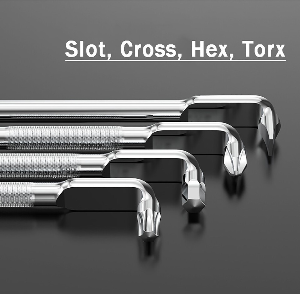 Magnetic Slot Phillips Hex Torx Screwdriver Wrench Right Angle Tight ...