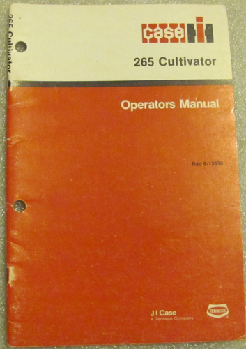 CASE - IH 265 Cultivator Operator`s Maintenance Manual Book Genuine ...