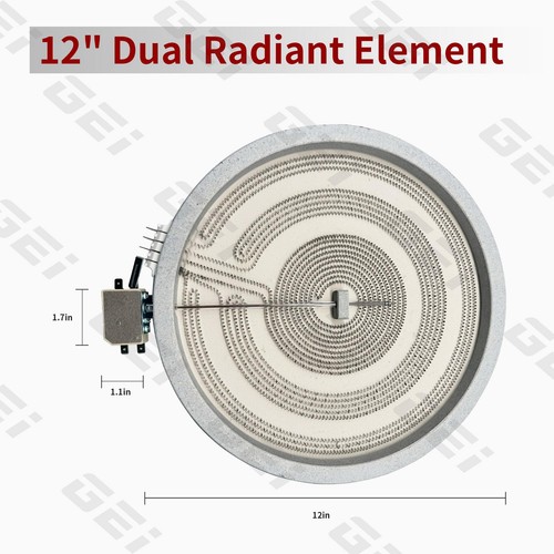 Haliant Triple 12 Inch Radiant Surface Element Compatible Range Stove ...