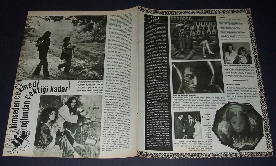 ELIZABETH TAYLOR-MICHAEL-BETH-DAUGHTER Turkish 1971 Magazine CENTERFOLD ...