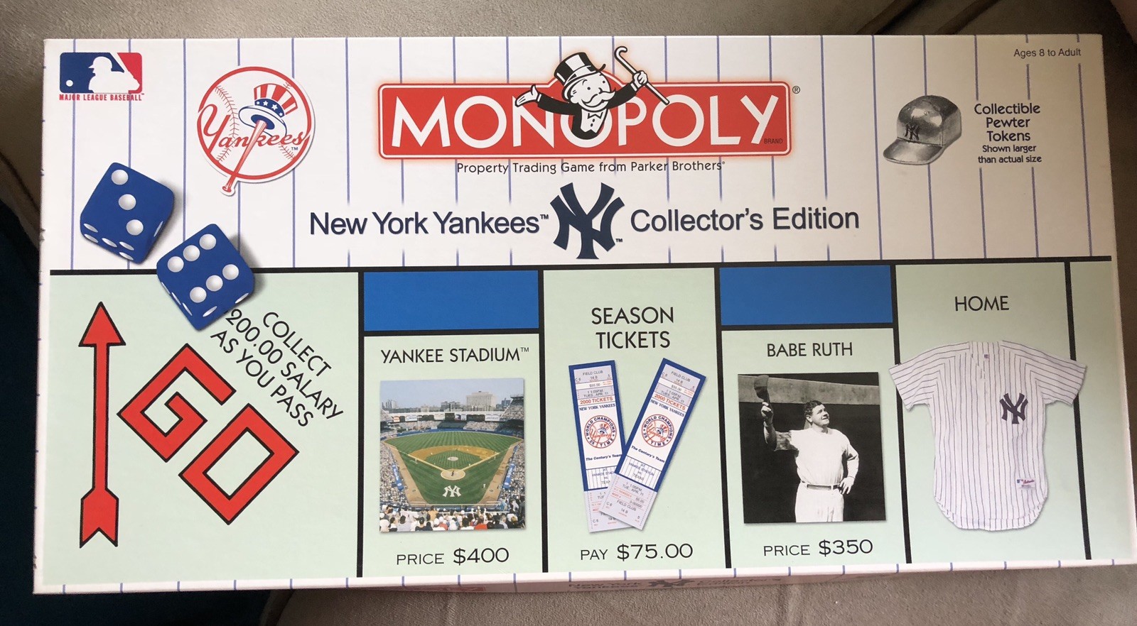 New York Yankees Monopoly Collectors Edition MLB Board Game 2000 | eBay