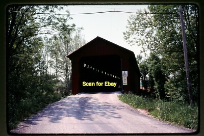 Covered Bridge near Scipio, Indiana in 1976, Kodachrome Slide aa 13-3a ...