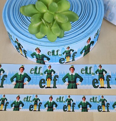7/8 & 1.5" (1 YD) Elf Grosgrain Ribbon Buddy Christmas Movie Ribbon ...