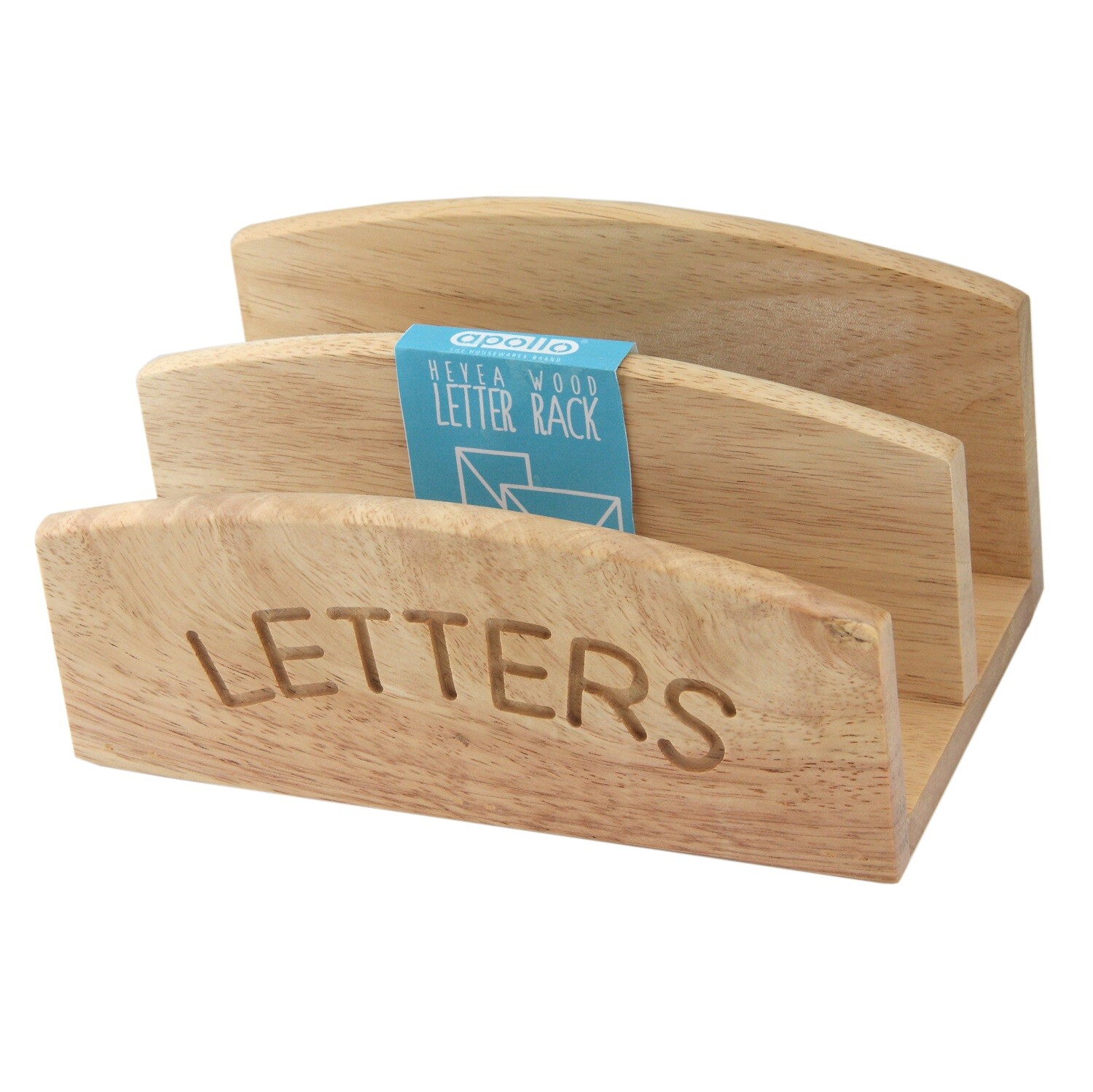 Letter Holder Freestanding Rubber Wood Mail Organiser Rack Kitchen ...
