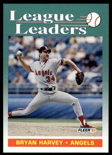 1992 Fleer Baseball Card Bryan Harvey California Angels #696 | eBay