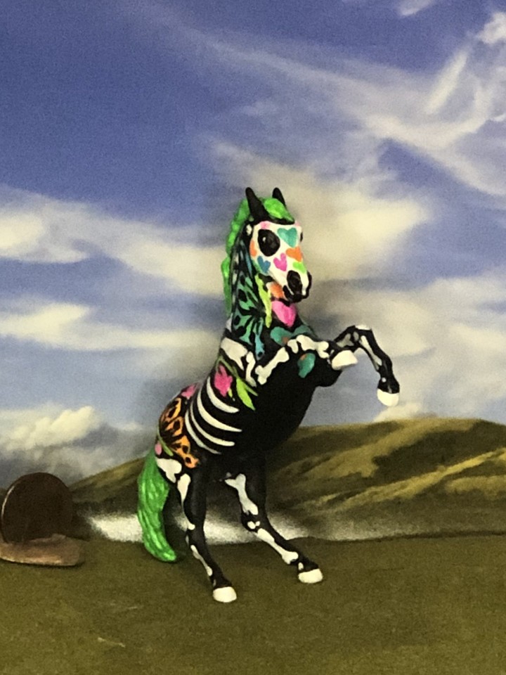 OOAK Breyer cm Custom Stablemate Rearing Horse x D. Williams * Sugar Skull 💀 | eBay