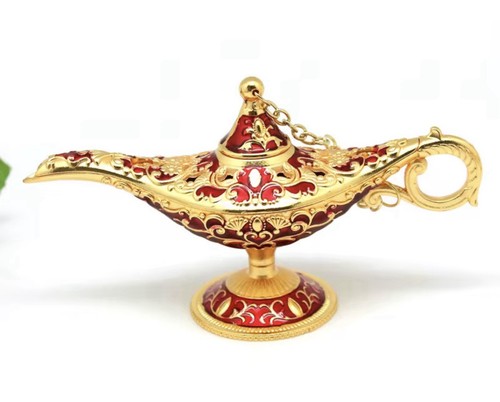 Exquisite Handcrafted Genie Lamp Decor - Elegant Gold & Red Finish. | eBay