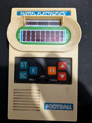 Mattel Electronics Football Handheld Game 1977 Vintage Tested Works ...