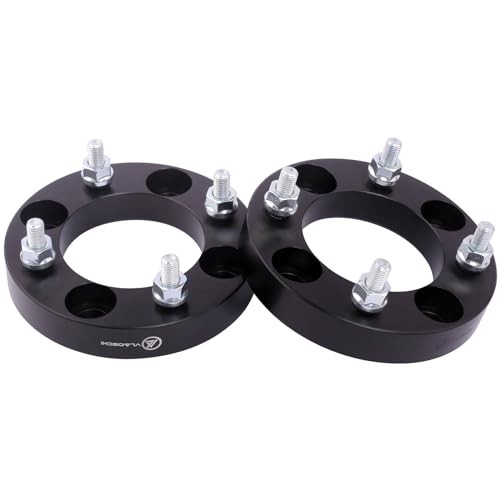 Black Forged 4x4 Wheel Spacers 1 Inch with M12x1.25 Studs 1 Inch-Pack ...