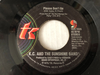 KC & The Sunshine Band PLEASE DON'T GO 1979 TK Records 45 rpm single G+ $1.00 | eBay