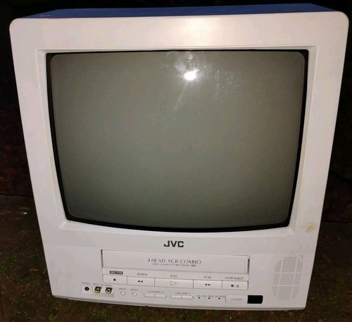 JVC TV-13143W 13 Inch 4 Head TV VCR Combo Retro Gaming Television ...