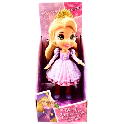 Disney Princess Mini Toddler Doll Rapunzel Figure Poseable Sparkle ...