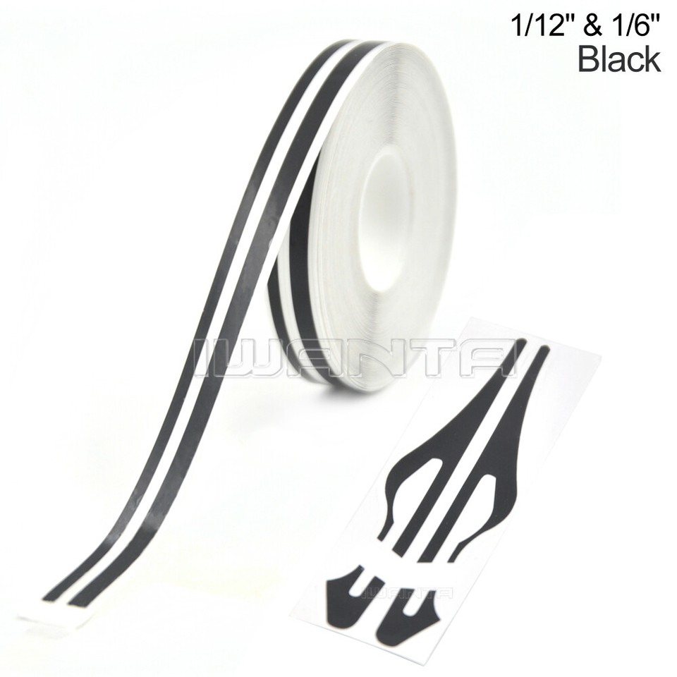 1/12" & 1/6" Pinstriping Pin Stripe DIY Line Roll Vinyl Tape Decal Car ...