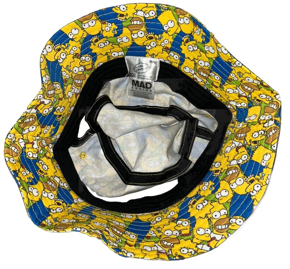 The Simpsons Bucket Hat New Mad Engine Bart Homer Lisa Marge | eBay