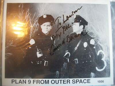 AUTOGRAPHED 8X10 PICTURE--CONRAD BROOKS- ACTOR IN PLAN 9 FROM OUTER ...