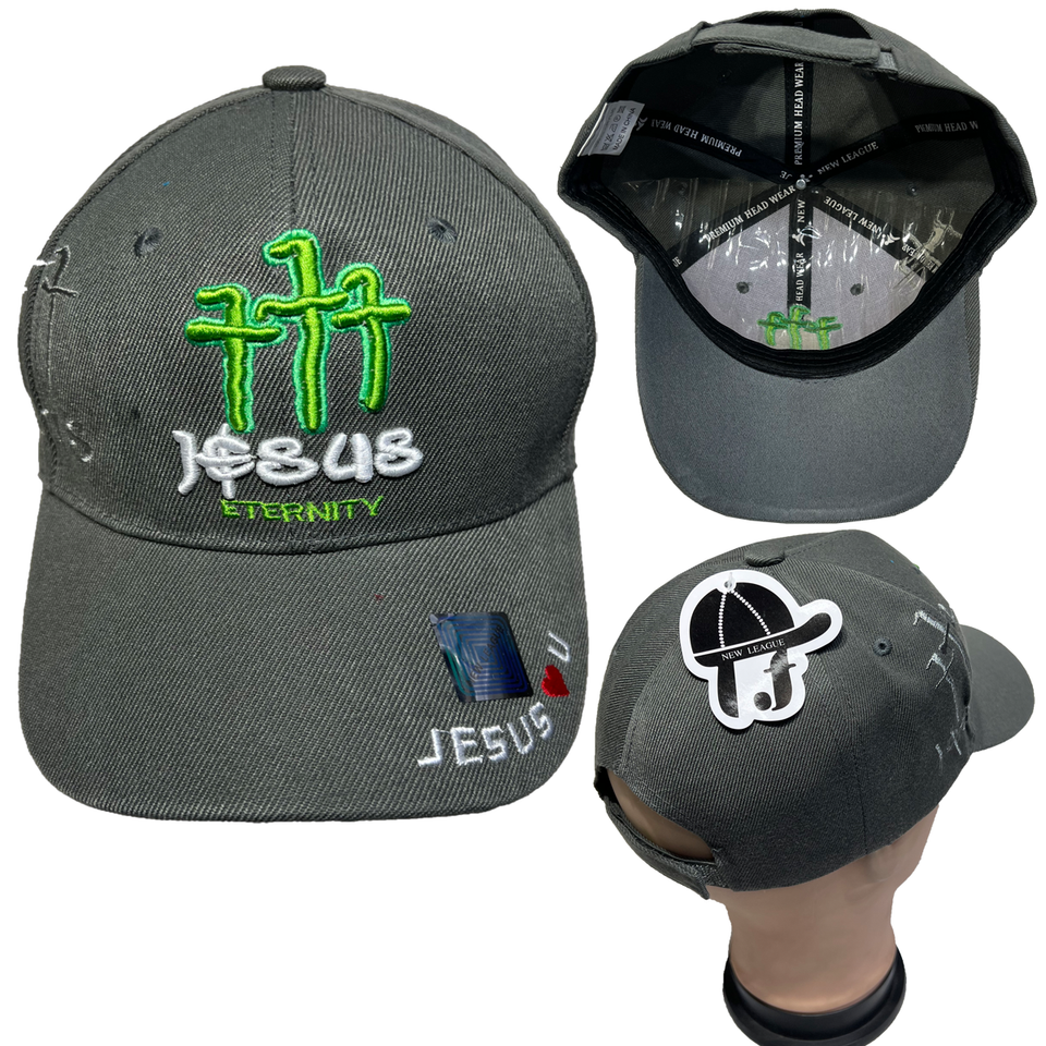 JESUS ETERNITY Religion 3D Embroidered Adjustable Baseball Cap Hats LOT ...
