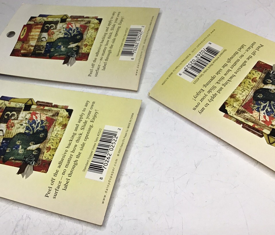 Daisy Ds Index Tabs Black Copper 1 1/4 Inch By 1 Inch Set Of 3 Packs ...