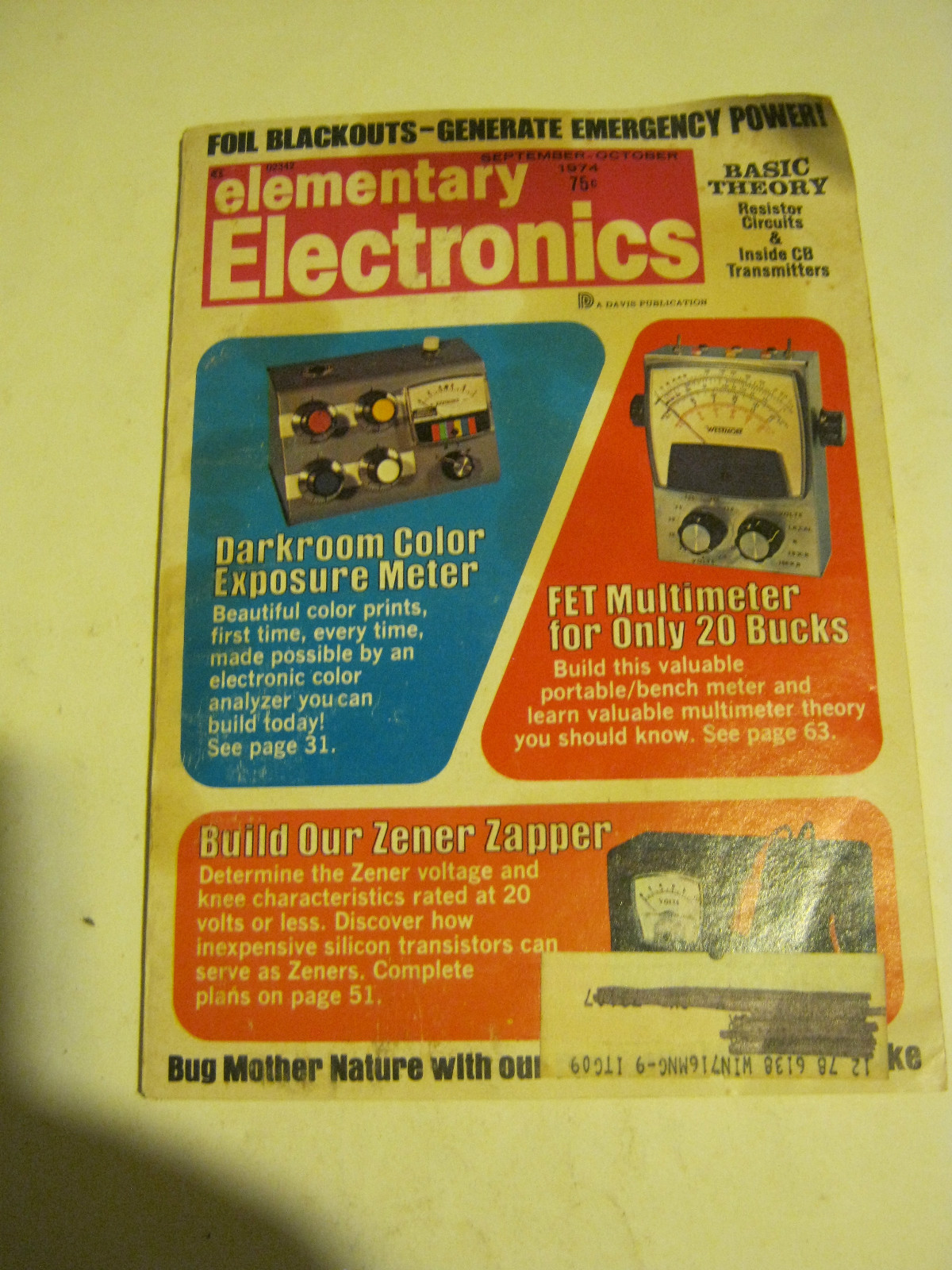 September-October 1974 Elementary Electronics Magazine (004-1) | eBay