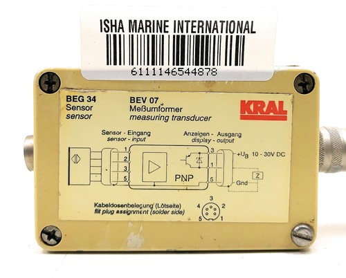 Kral BEG 34 BEV 07 Sensor Measuring Transducer Gantener Electronic EES ...