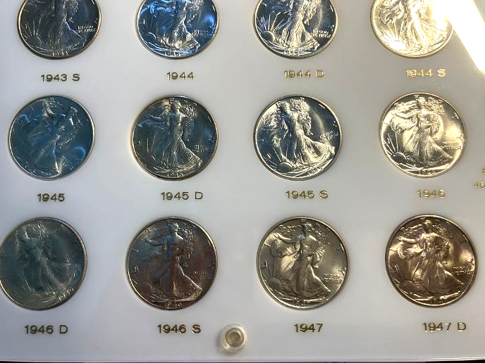 elf Walking Liberty Half Dollar Short Set 1941-47 BU (20 coins) Capitol ...