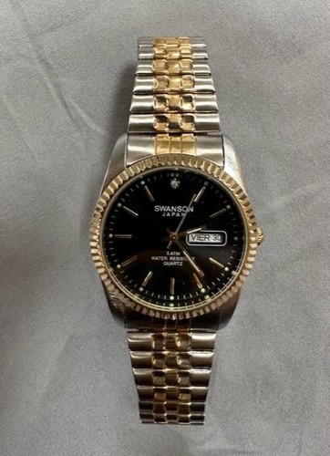 Swanson Unisex Watch Silver & Gold MIYOTA Made in Japan Water Resistant ...
