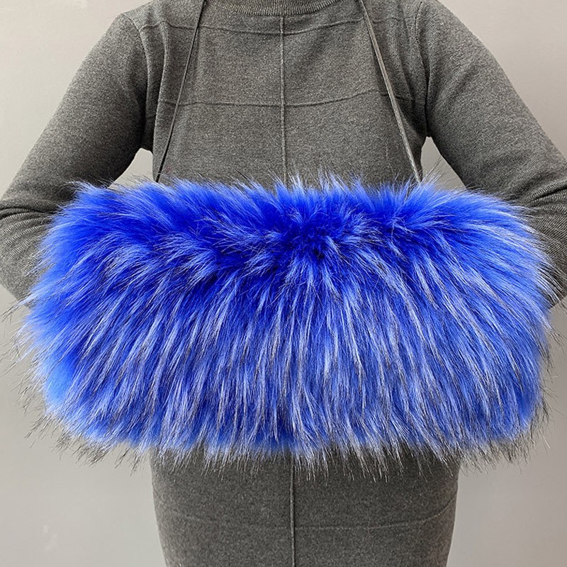 Lady Warm Thick Faux Fur Gloves Hand Warmer Plush Furry Sleeve Cuffs ...
