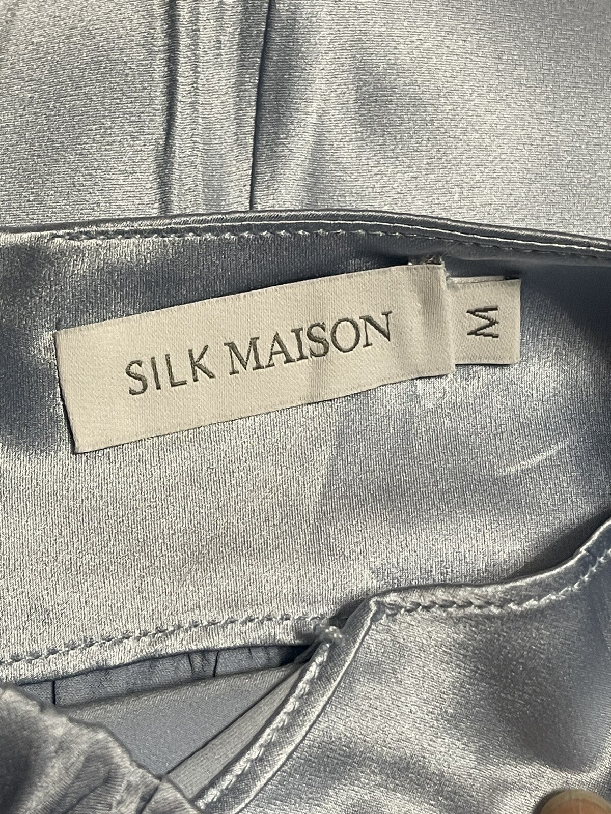 Silk Maison Lavender Fields Baby Blue Silk Maxi Midi … - Gem
