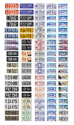 1/64 scale model car assorted USA Minnesota license plates state tags 1 ...