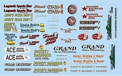 Gofer-Racing Hometown Sponsor Logos - Plastic Model Vehicle Decal - 1/ ...