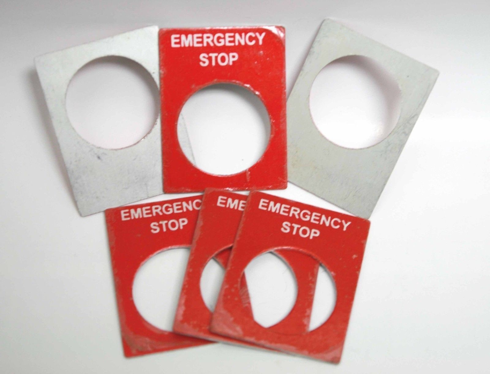 EMERGENCY STOP Legend Plate Aluminum Label 22.5 mm 0.886" | eBay