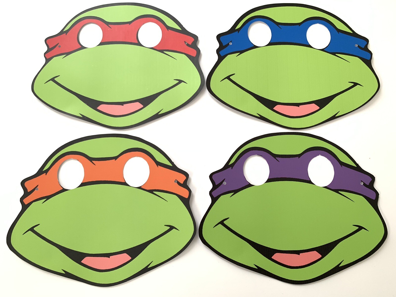 8x TMNT Ninja Turtles Paper Party Mask Costume. Lolly Loot Bag Cake ...
