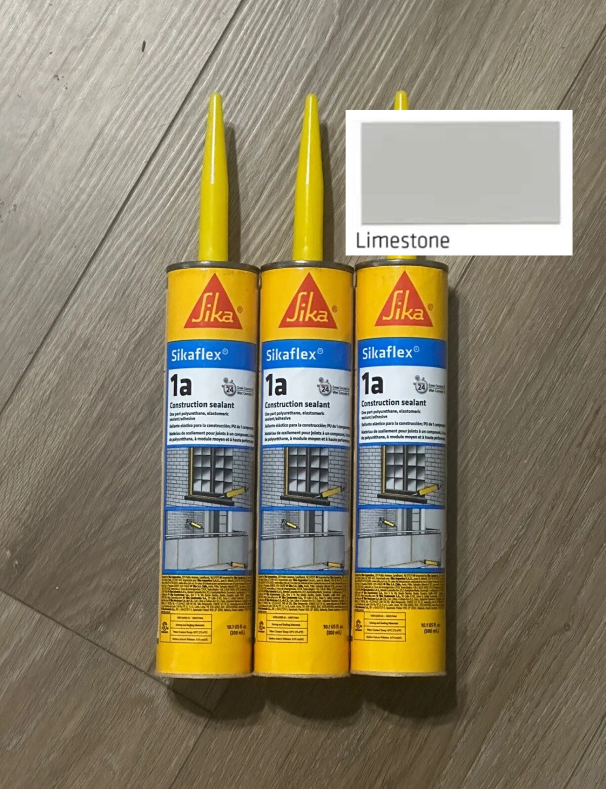 3 Pack Sikaflex 1A Polyurethane Construction Sealant, Limestone, In ...
