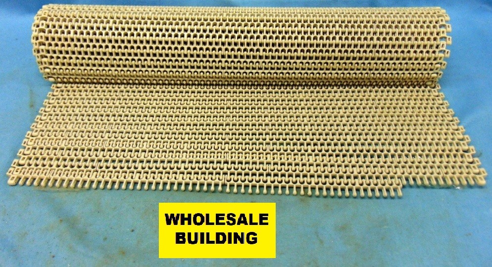 KVP/HABASIT CONVEYOR BELT, 1F10RGA0330N0, FLUSH GRID 1" PITCH, 33" X 7 ...