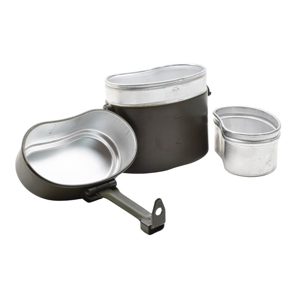Original German Military Mess Kit Aluminium 3 Part Pot Lid Container ...