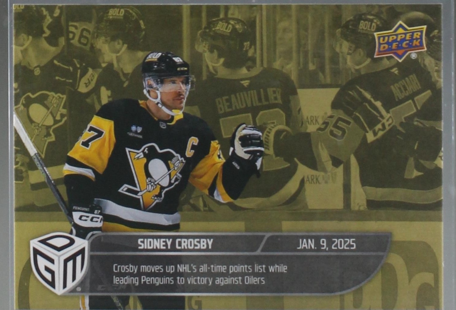 2024-25 Upper Deck Game Dated Moments - Pittsburgh Penguins #42 Gold ...
