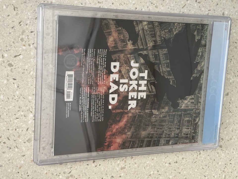 BATMAN DAMMED #1 CGC 9.8 DC BLACK LABEL BATMAN CENCORED CASE IS PERFECT ...