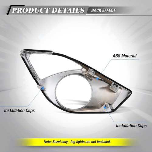 Pair Fog Lights Bezel Trim Cover Set Fit For 2013 2014 2015 Toyota ...