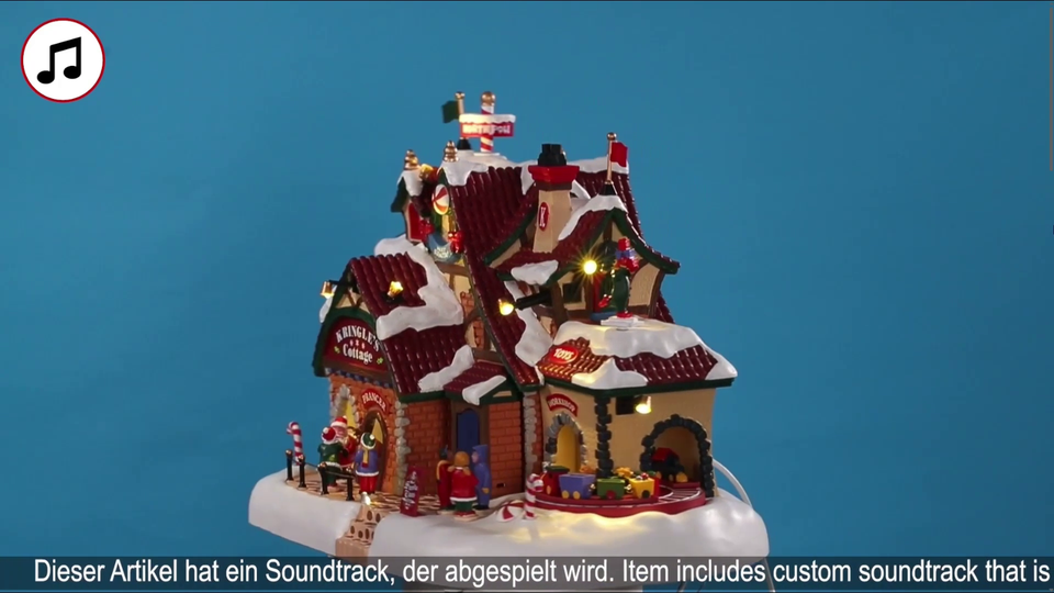 Lemax 2019 Animated Kringle's Cottage Santa's Wonderland #95462 Décor ...