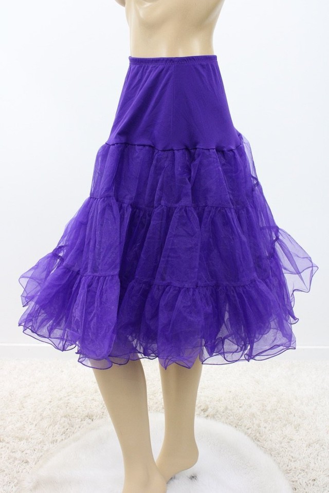 Tiered Drop Waist Petticoat Crinoline Purple 3 Layer Square Dance M L ...