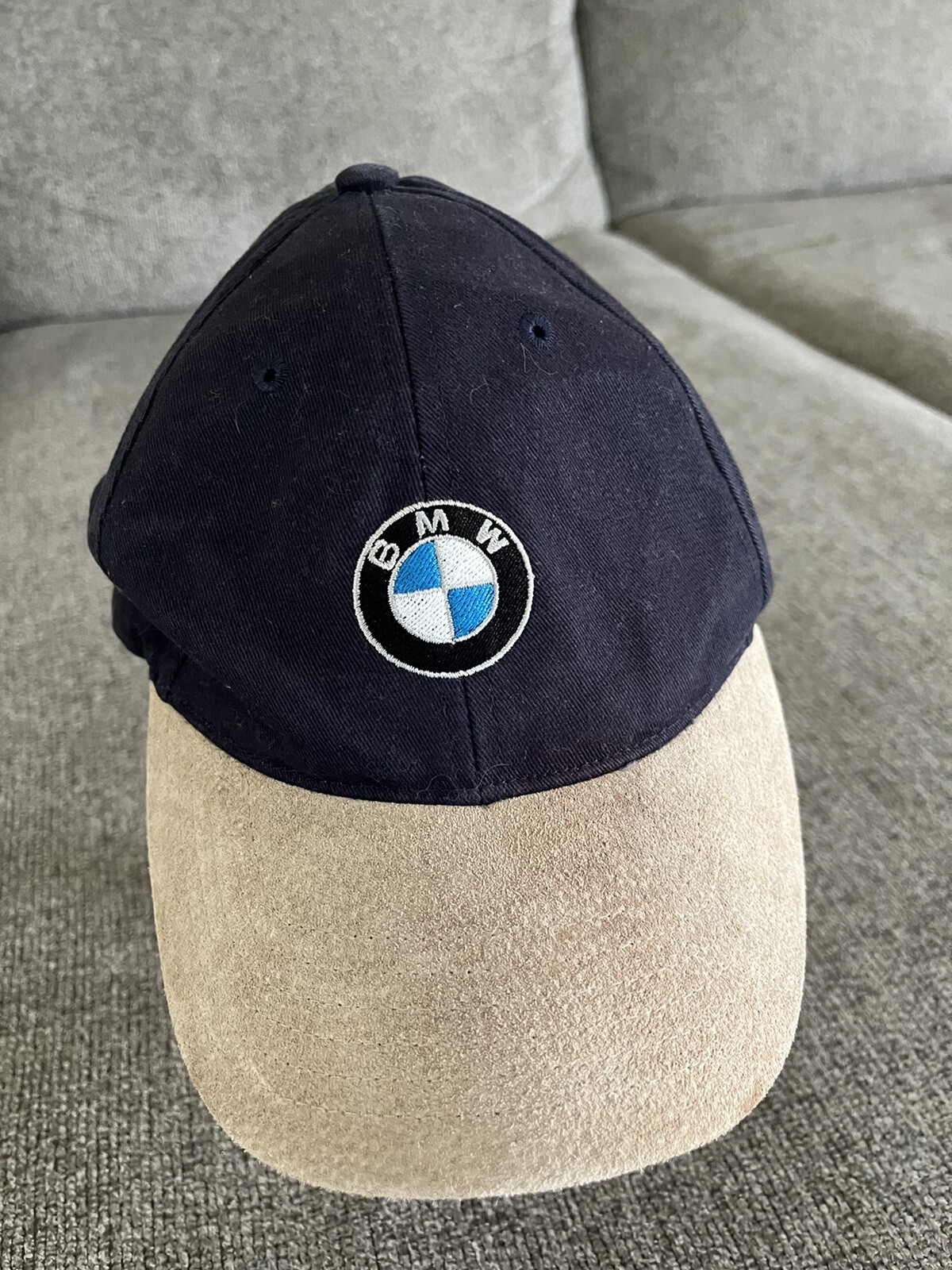 BMW Lifestyle Dad Cap Suede Bill Hat Embroidered Logo… - Gem