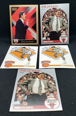 Phil Jackson 1990 NBA Hoops 5 Card lot Basketball Cards #308 #304 #348 ...