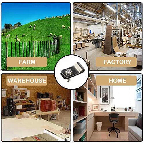 100Pcs Fence Wire Clamps Cattle Panel Clips w/ Screws for Vinyl Wood ...