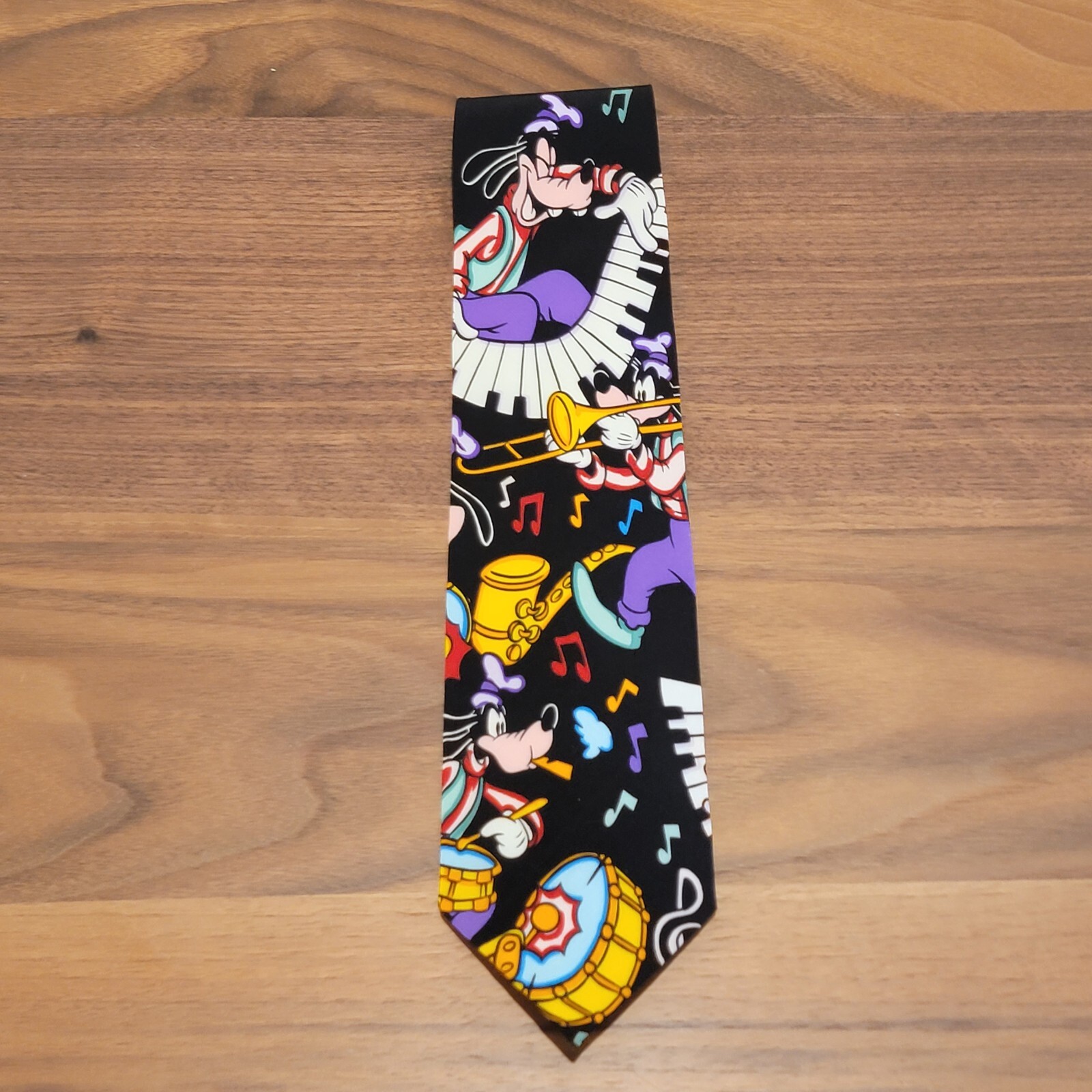 Disney Goofy Playing Instruments Balancine The Tie Works Necktie EUC ...