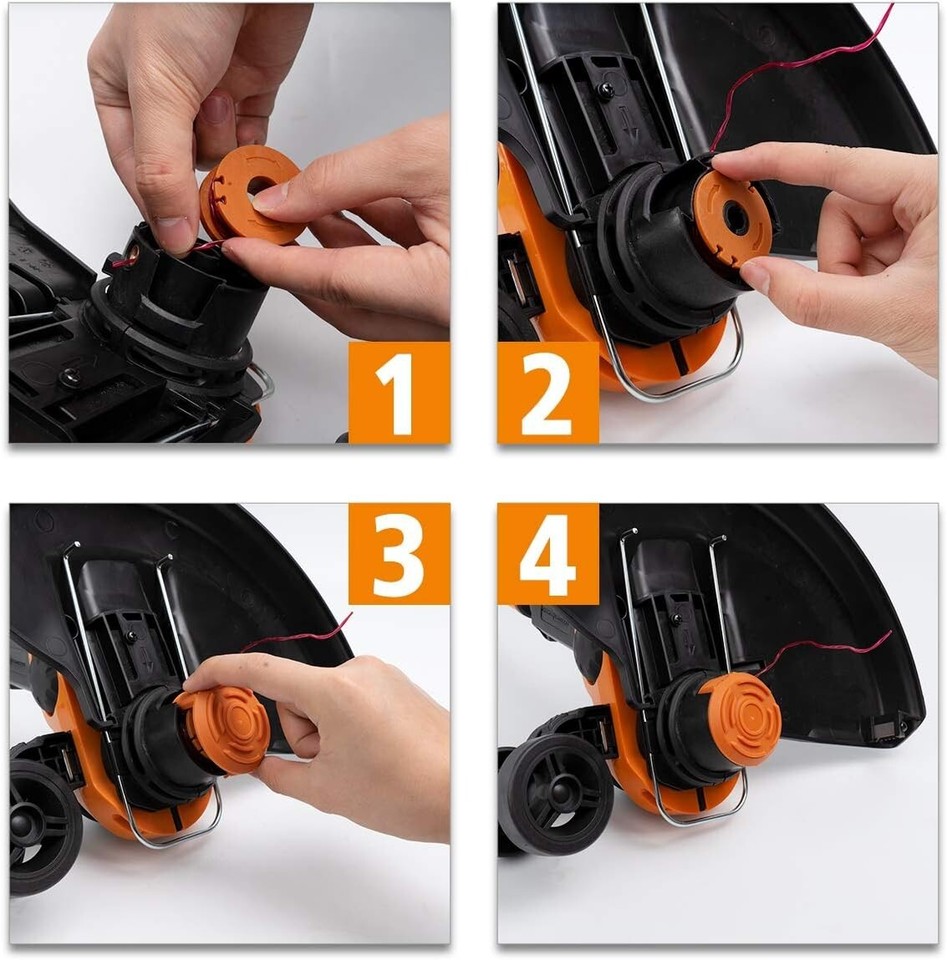 12 Pack WA0010 Grass Trimmer Spool Line for Worx WG150 WG154 WG155 ...