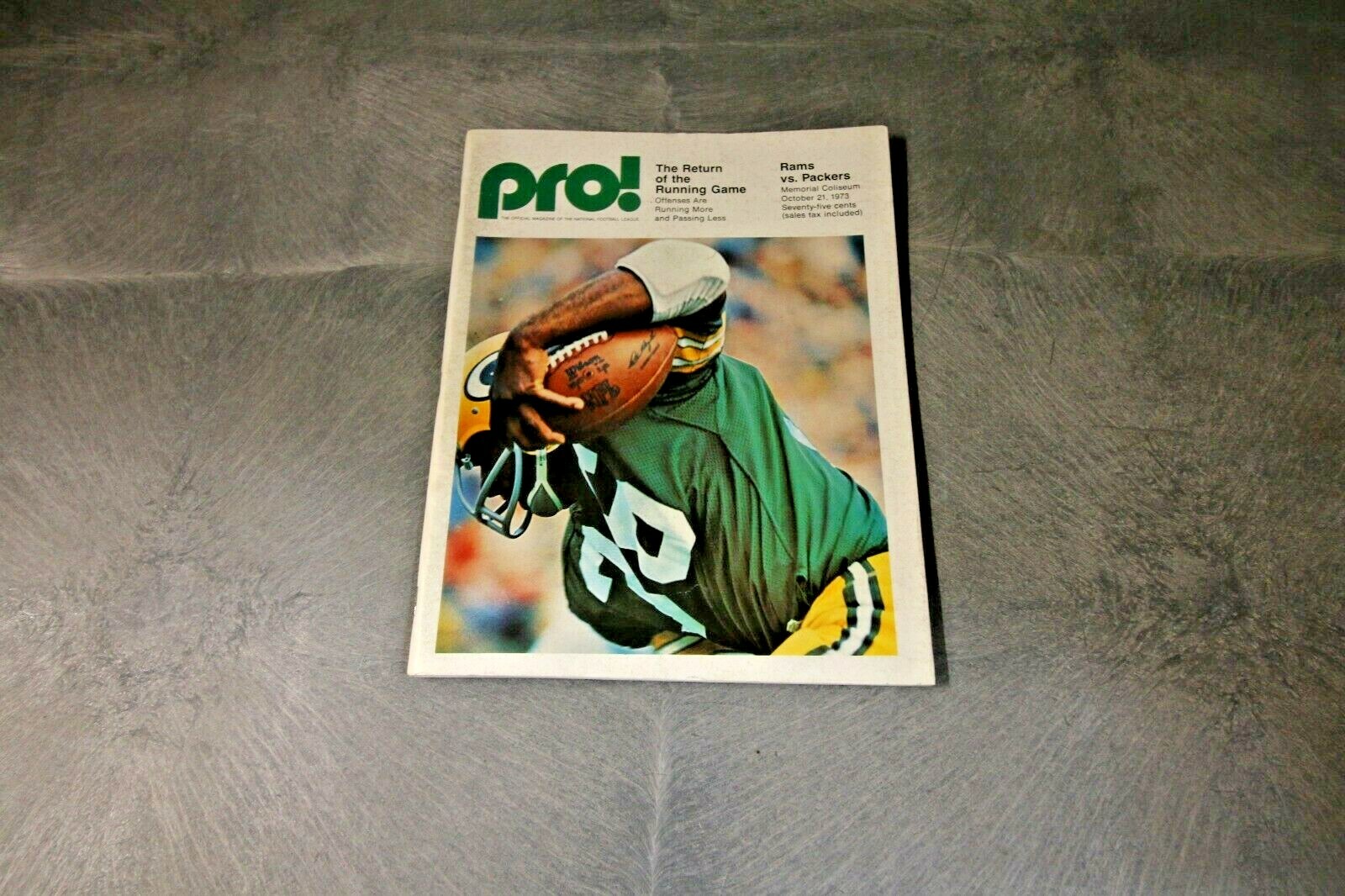 1973 NFL FOOTBALL PROGRAM GREEN BAY PACKERS vs LA RAMS LA MEMORIAL ...