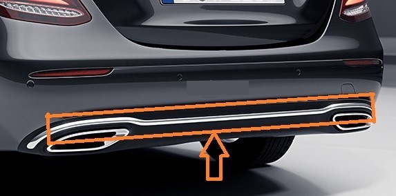 Genuine MERCEDES BENZ E W213 Avantgarde Rear Bumper Trim Chrome ...