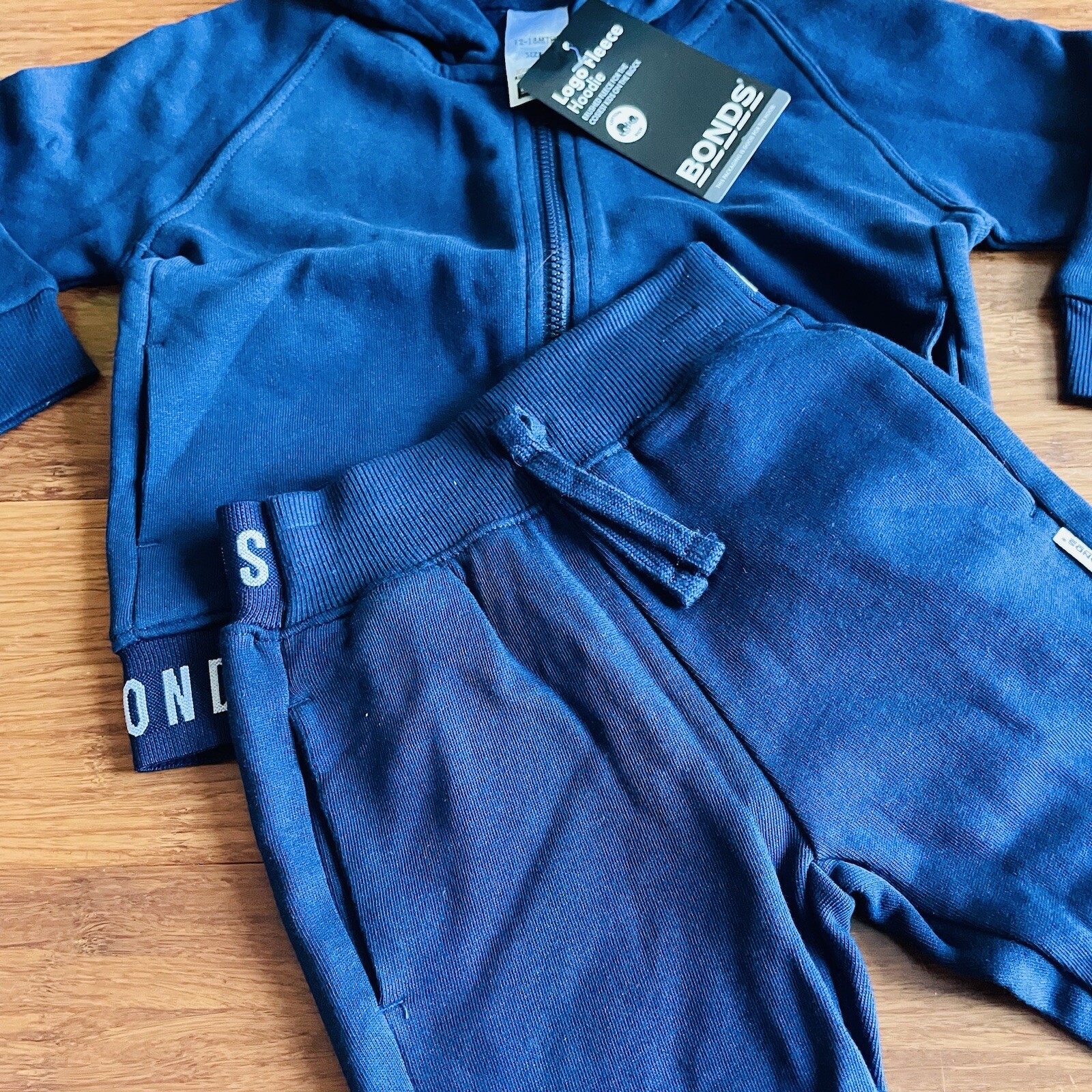 Bonds Winter Fleece Navy Zip Hoodie Jumper Tracksuit Set BNWT Size 1 | eBay