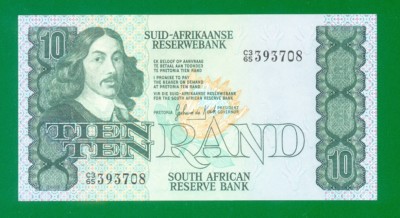 South Africa 10 Rand Without security thread (1981) P120b Crisp UNC | eBay