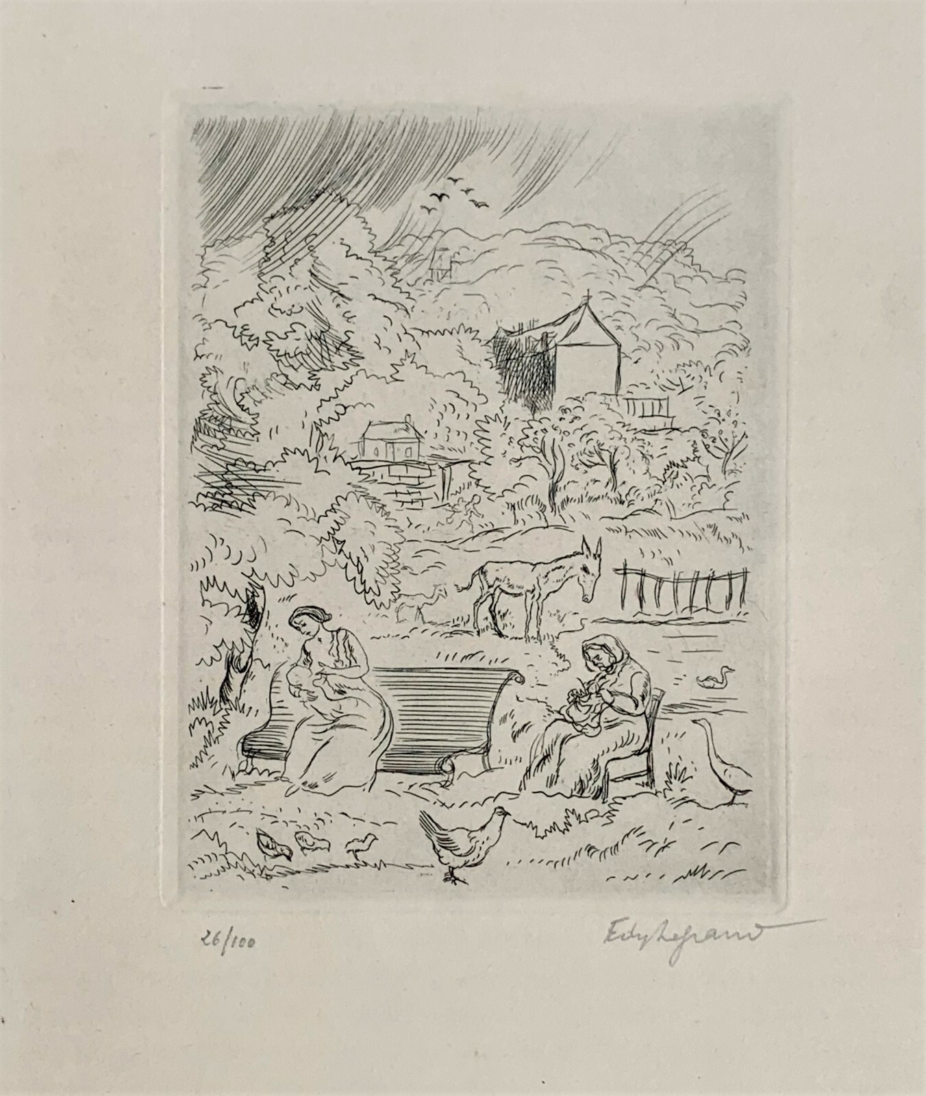 Edouard Leon Louis Edy Legrand (French, 1892–1970) Rare Superb Signed ...